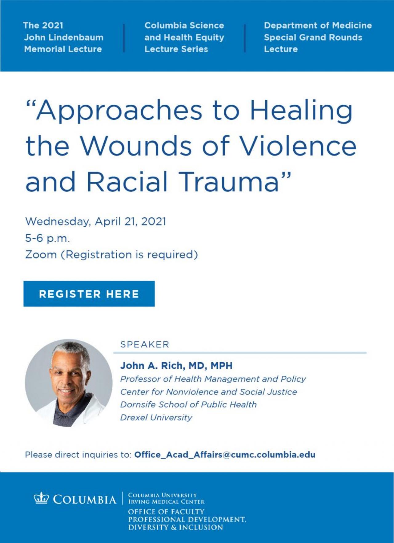"Approaches to Healing the Wounds of Violence and Racial Trauma ...