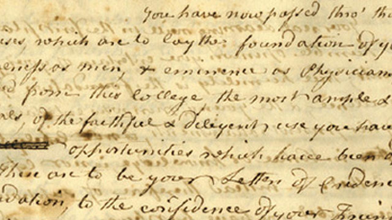 Library Acquires Third Samuel Bard Manuscript | Vagelos College of ...